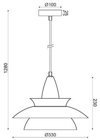 ACA DECOR Závěsné stropní svítidlo BROOKLYN max. 60W/E27/230V/IP20, žluté