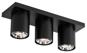 Moderní stropní bodové svítidlo černé 3-světelné - Tubo