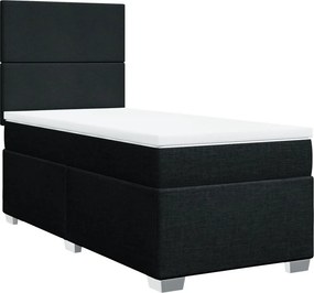 Box spring postel s matrací černá 100 x 200 cm textil 3290394