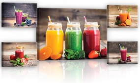 Obraz 135x50 Smoothie džusy detox zdravé stravování ovoce zelenina vitamíny