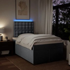 Box spring postel s matrací světle šedá 120x190 cm textil 3292741
