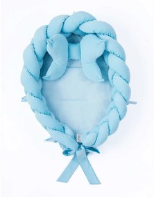 Pletené hnízdečko pro miminko Velvet Belisima blue Modrá