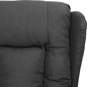 Polohovací křeslo tmavě šedé textil 339049