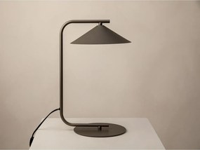 Hnědá kovová stolní lampa (výška 42 cm) Nocte – Micadoni