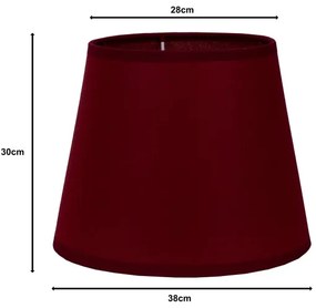 Duolla - Stínidlo k stojací lampě CLASSIC L E27 pr. 38 cm vínová