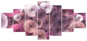 Abstraktní obraz květů růží (210x100 cm)