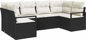 Set pohovek 6 ks Černá polyratan 3346517