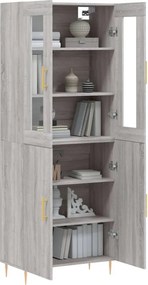 Skříň highboard šedá sonoma 69,5 x 34 x 180 cm kompozitní dřevo 3198207