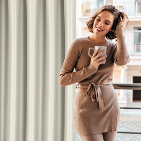 ZATEMŇOVACÍ ZÁVĚS NA PÁSCE SELINA 140X270 CM KRÉMOVÁ