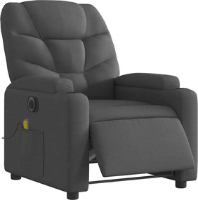 Elektrické masážní polohovací křeslo tmavě šedé textil 3204585