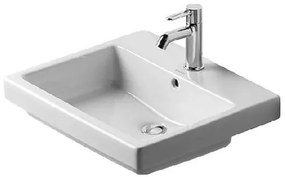 Duravit Vero - Umyvadlo zápustné 55x47x18 cm, s 1 otvorem pro baterii, alpská bílá 0315550000