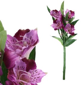 Autronic Alstromérie, květina umělá, barva fialová
