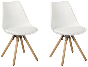 Sada dvou bílých židlí DAKOTA Beliani