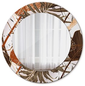 Kulaté dekorativní zrcadlo Palmové listy fi 50 cm