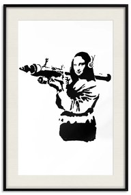 Plakát Banksy Mona Lisa s raketometem