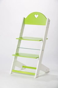 Lucas Wood Style rostoucí židle MIXLE -  bílá/zelená rostoucí židle MIXLE: bez motivu