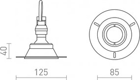 RED R14228 IPSO R IP65 zápustná černá 230V GU10 9W IP65 - RED - DESIGN RENDL