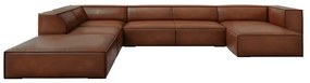 Koňakově hnědá kožená rohová pohovka (levý roh) Madame – Windsor & Co Sofas