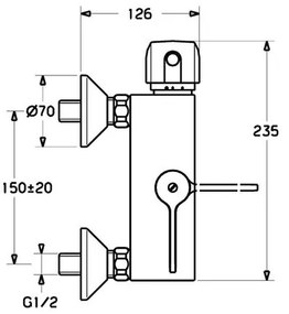 Hansa Tempra Termostatická sprchová nástěnná baterie, chrom 08240202