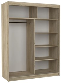 Šatní skříň s posuvnými dveřmi Iness - 150 cm Barva: Bílá