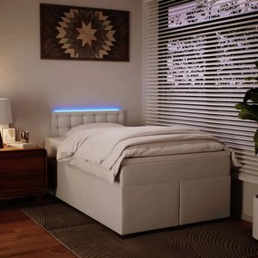 Box spring postel s matrací bílá 120x200 cm umělá kůže 3288417