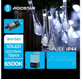 Aigostar B.V. | Aigostar - LED Venkovní dekorační řetěz 50xLED/8 funkcí 8m IP44 studená bílá | AI0473