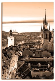 Obraz na plátně - Panoramatický pohled na starú Prahu - obdélník 7256FA (120x80 cm)