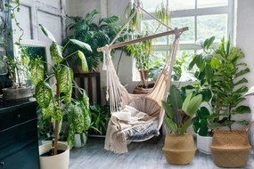 Tutumi, pletený přírodní koš ve stylu Boho 381180B, hnědá, HOM-06661