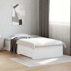 Rám postele se zásuvkami bílý 90 x 190 cm kompozitní dřevo 3280433