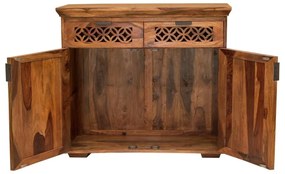 Massive home | Dvoudveřová komoda z palisandrového dřeva se 2 zásuvkami Massive Home Rosie MIRA-KM Světle medová