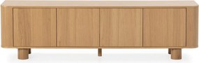TV stolek v dekoru dubu v přírodní barvě 180x50,5x40 cm Padoc – MOME