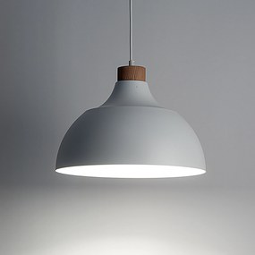 TK Lighting Bílý závěsný lustr Cap pro žárovku E27 TK2070
