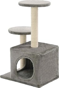 Škrabadlo pro kočky se sisalovými sloupky 60 cm šedé 170517