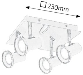Rabalux 5500 - LED Koupelnové bodové svítidlo STEVE 4xGU10/50W/230V