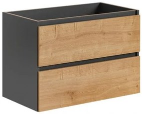 Comad COMAD MONAKO GREY OAK 821 Skříňka pod umyvadlo 80cm - Comad