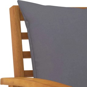 Zahradní lavice 120 cm tmavě šedá poduška masivní akácie 311830