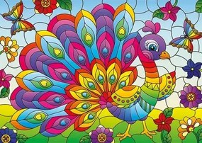 YAZZ Puzzle Páv / 1000 dílků / 68 x 48 cm
