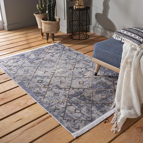 Vzorovaný skandinávský koberec s ozdobnými třásněmi Šířka: 120 cm | Délka: 180 cm