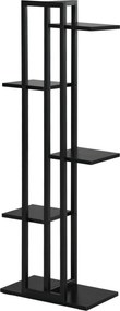Outsunny 5-patrový stojan na květiny do interiéru a exteriéru z MDF a oceli, 40x22x113 cm, černý