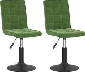 Otočné jídelní židle 2 ks tmavě zelené samet 335744