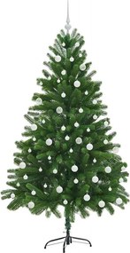 Vánoční stromeček s 300 LED diodami s stojanem Zelená 180 cm PE 3396334