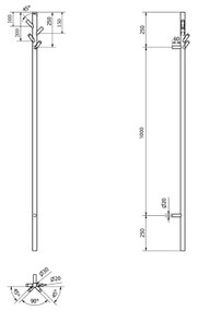 Sapho - Elektrický sušák na ručníky PASADOR 30W/230V 150 cm matná černá