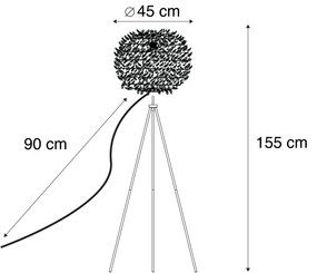 Romantická stojací lampa bílá - Feather