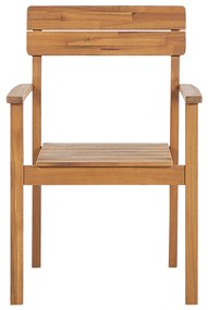 Sada 4 židlí z akáciového dřeva FORNELLI Beliani