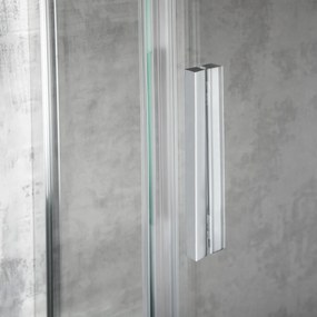 Novoterm Čtvercový sprchový kout NV-Solid SQ CHR 80 SV, chrom/transparent + vanička Victor bílá