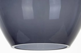 White Label Černé skleněné závěsné světlo WLL LAUREN S 16,5 cm