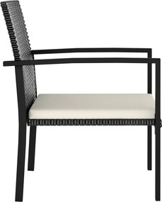 vidaXL Zahradní jídelní židle 4 ks polyratan [317171] Barva: Černá
