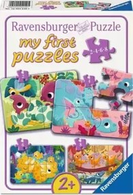 Ravensburger 120042495 Moje první puzzle Roztomilí dinosauři 2/4/6/8 d