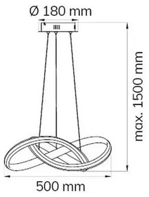 Wofi 6823.01.10.9500 - LED Stmívatelný lustr na lanku SOLO LED/28W/230V