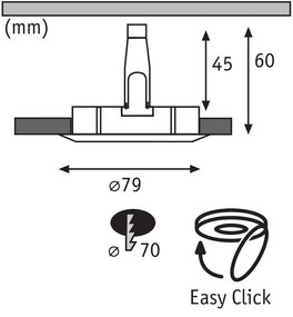 Paulmann 17943 bodovka kulatá, 1x50W, bílá, IP44